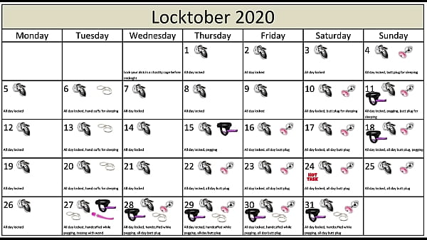 Locktober 2020 The Tasks That Each Proper Chastity Slave Should Perform That Month Of The Year